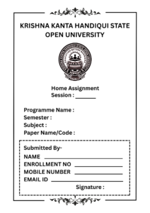 KKHSOU Assignment Front Page PDF Download (2025 Updated Guide) - Ravi ...